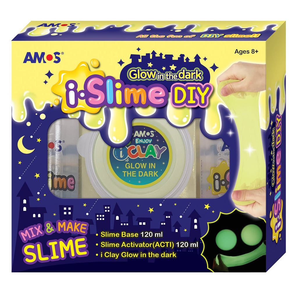 Amos i.Slime DIY Slime Making Kit - Glow In The Dark | Amos — Discount Office