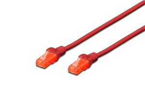 Digitus UTP CAT6 Patch Lead - 5M Red | Cables & Chargers — Discount Office