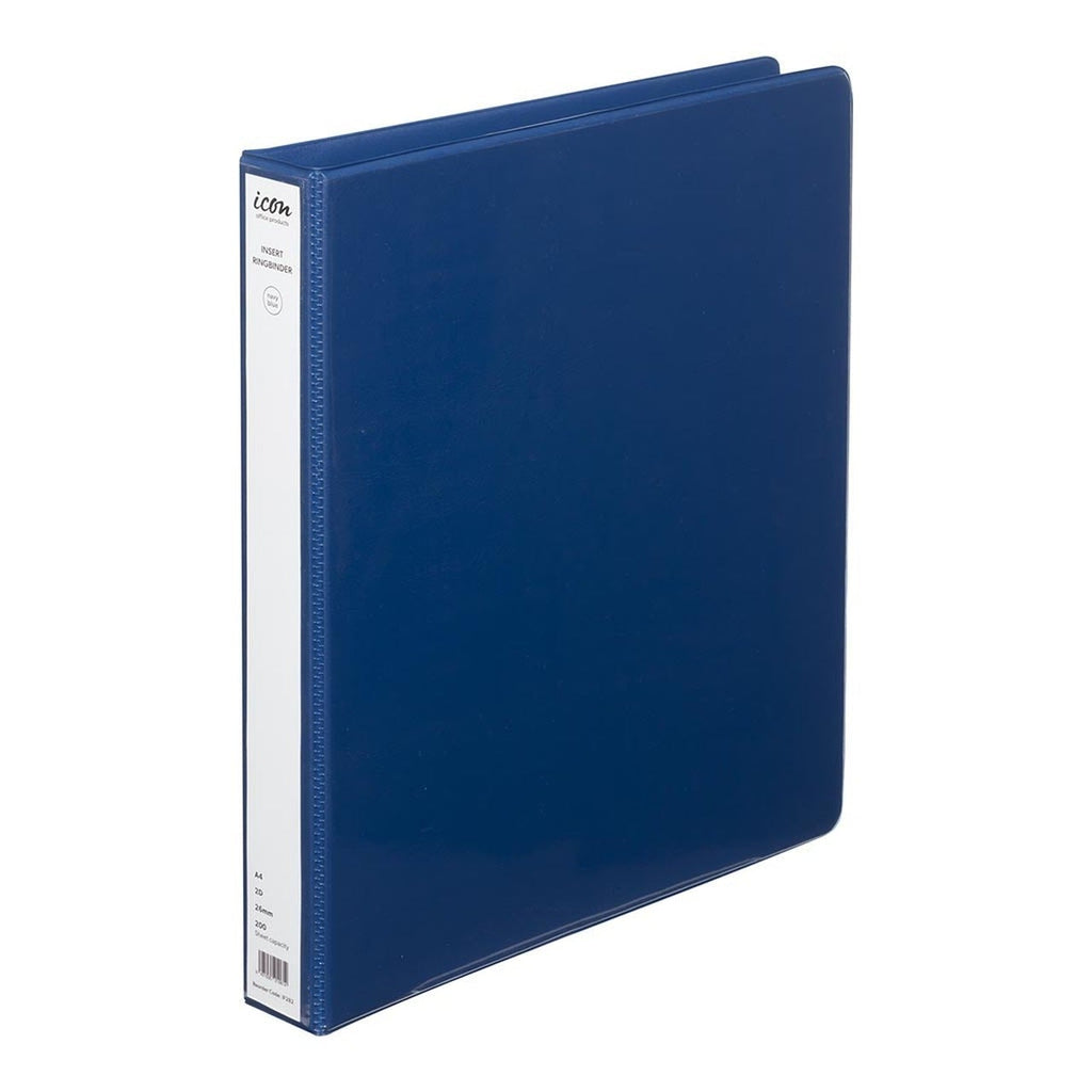 Icon Overlay Insert Cover A4 Ring Binder 2/26 - Navy Blue | Files ...