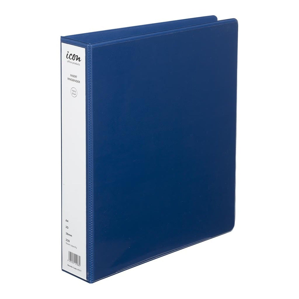 Icon Overlay Insert Cover A4 Ring Binder 2/38 - Navy Blue | Files ...