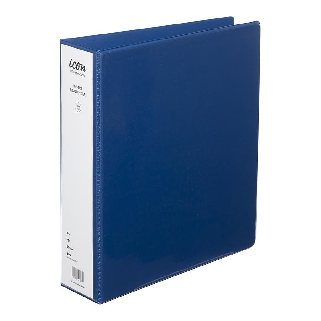 Icon Overlay Insert Cover A4 Ring Binder 2/50 - Navy Blue | Files ...