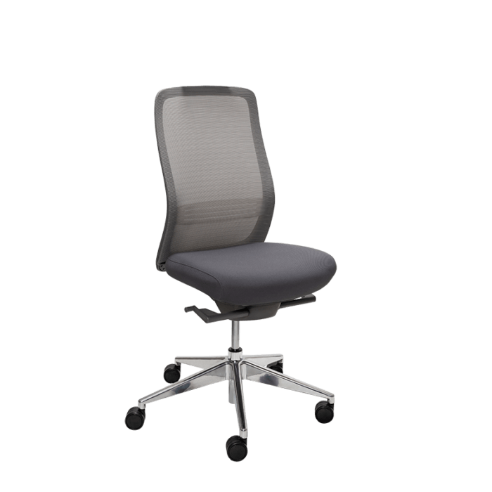 Konfurb Luna High Back Ergonomic Chair with Polished Aluminium Base, G | Buro Seating — Discount ...