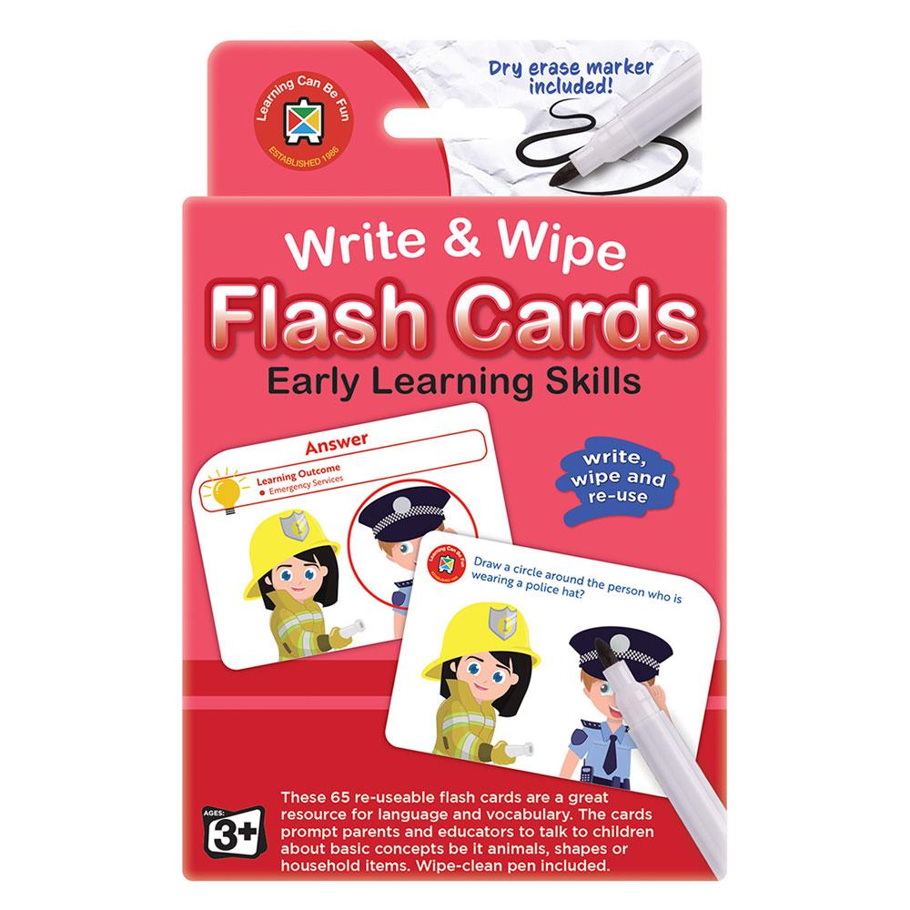 LCBF Write & Wipe Flashcards Early Learning Skills With Marker ...