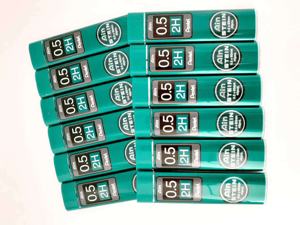 Pentel Ain Stein Refill Leads 2H 0.5mm 40's Tube x 12's pack | Mechanical Pencils & Leads ...
