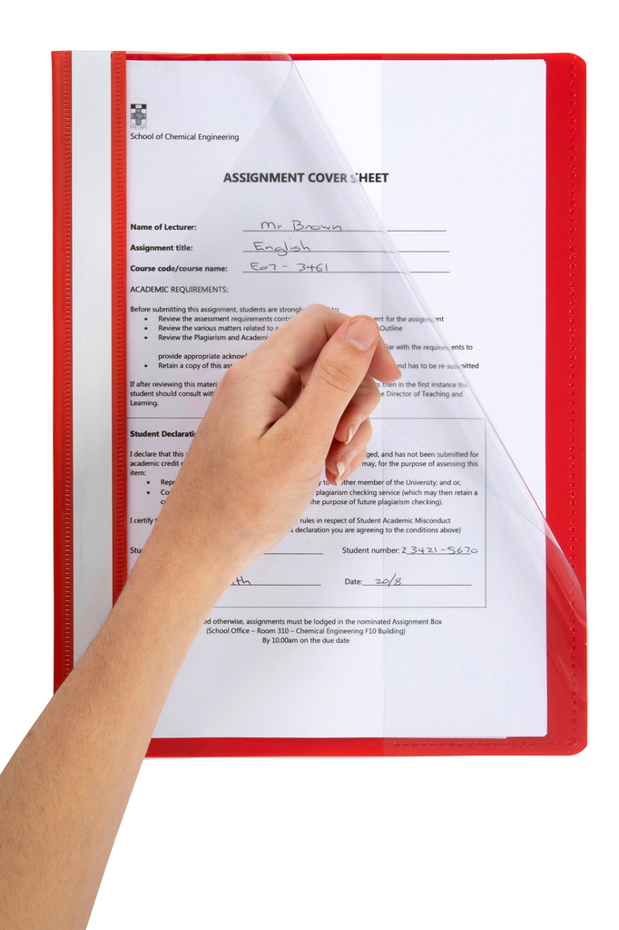 Marbig A4 Deluxe Flat File, Clear Front Cover, Red | Files & Folders ...