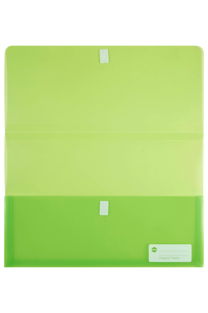 Marbig Foolscap Polypick Translucent Wallet Lime | Document Wallets ...