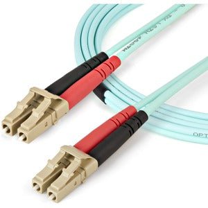 1m Aqua OM4 Duplex Multimode Fiber Optic Cable - 100 Gb - 50/125 - LSZ ...