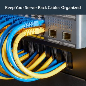 1U Brush Strip - Horizontal Server Rack Cable Management Panel - Brush ...