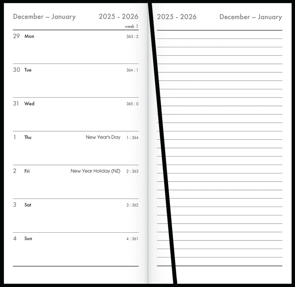 2026 Collins CW7 Pocket Size Notes Diary, 152mm x 80mm, Black | Collins ...