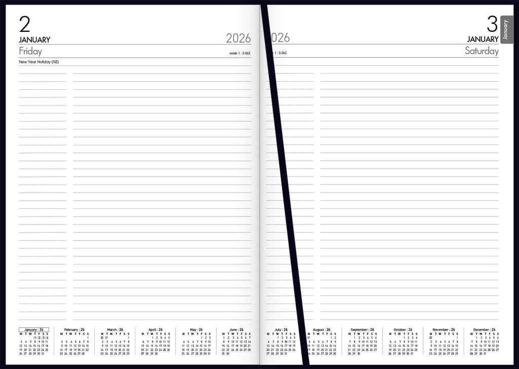 2026 Collins Diary A41, Day to Page, Red, 210mm x 297mm | Collins ...