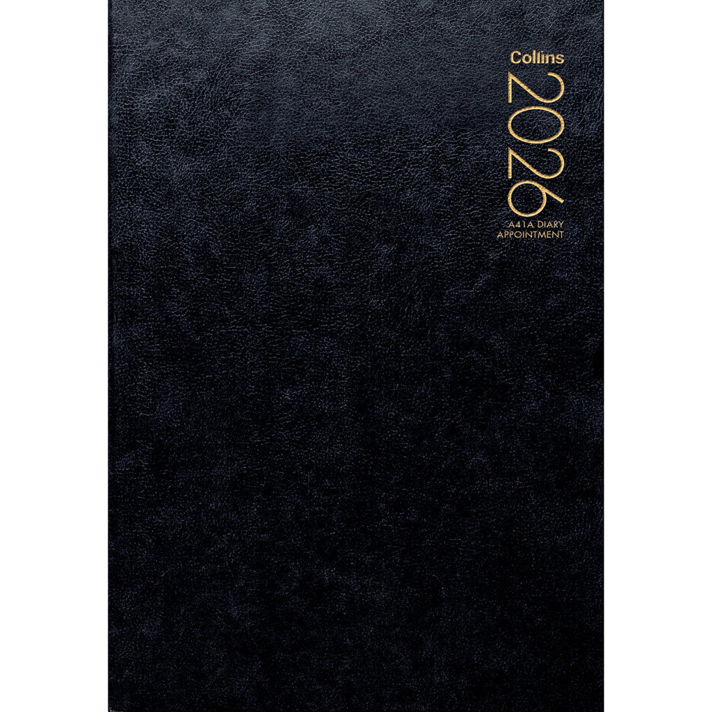 2026 Collins Diary A41A Appointment Diary, Day Per Page, Black, 210mm ...