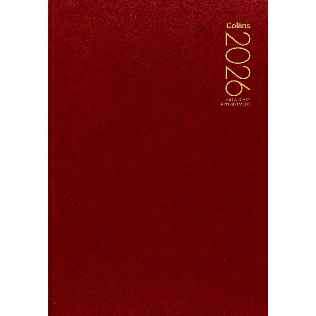 2026 Collins Diary A41A Appointment Diary, Day Per Page, Red, 210mm x ...