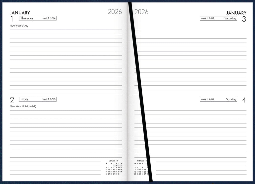 2026 Collins Farming Diary A52F, Two Day Per Page, Black, 148mm x 210m ...