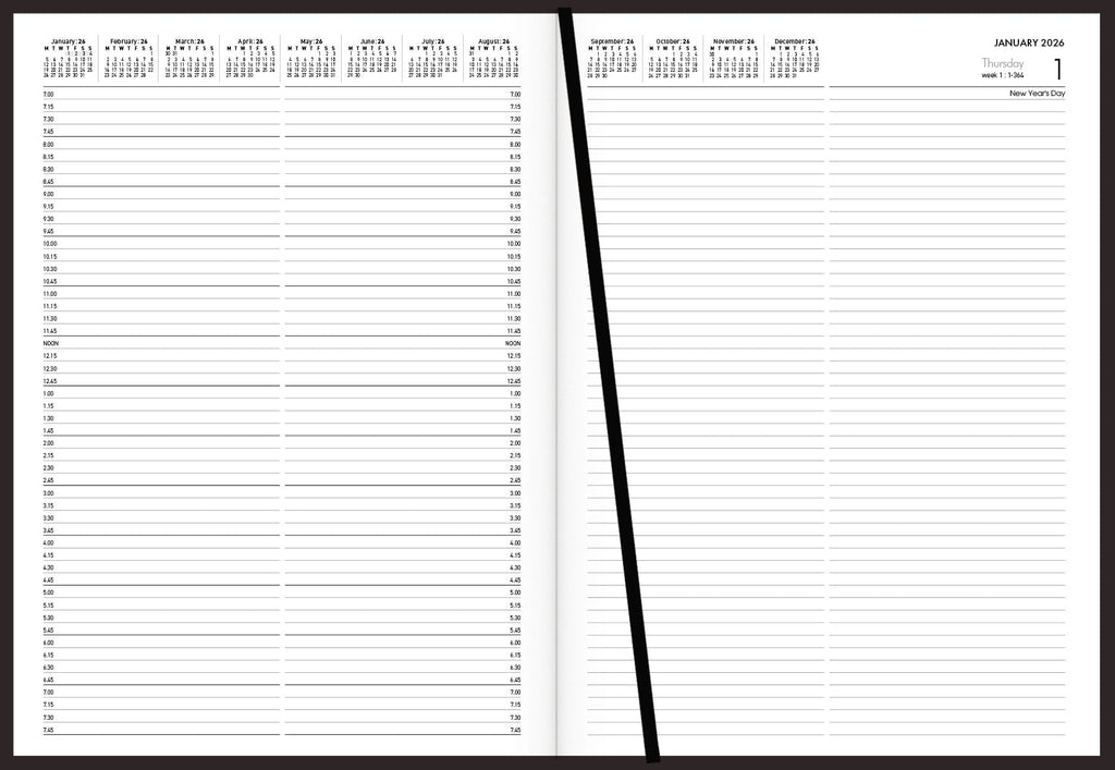 2026 Collins Interleaved Appointment Diary, A41, 210mm x 297mm, Navy ...
