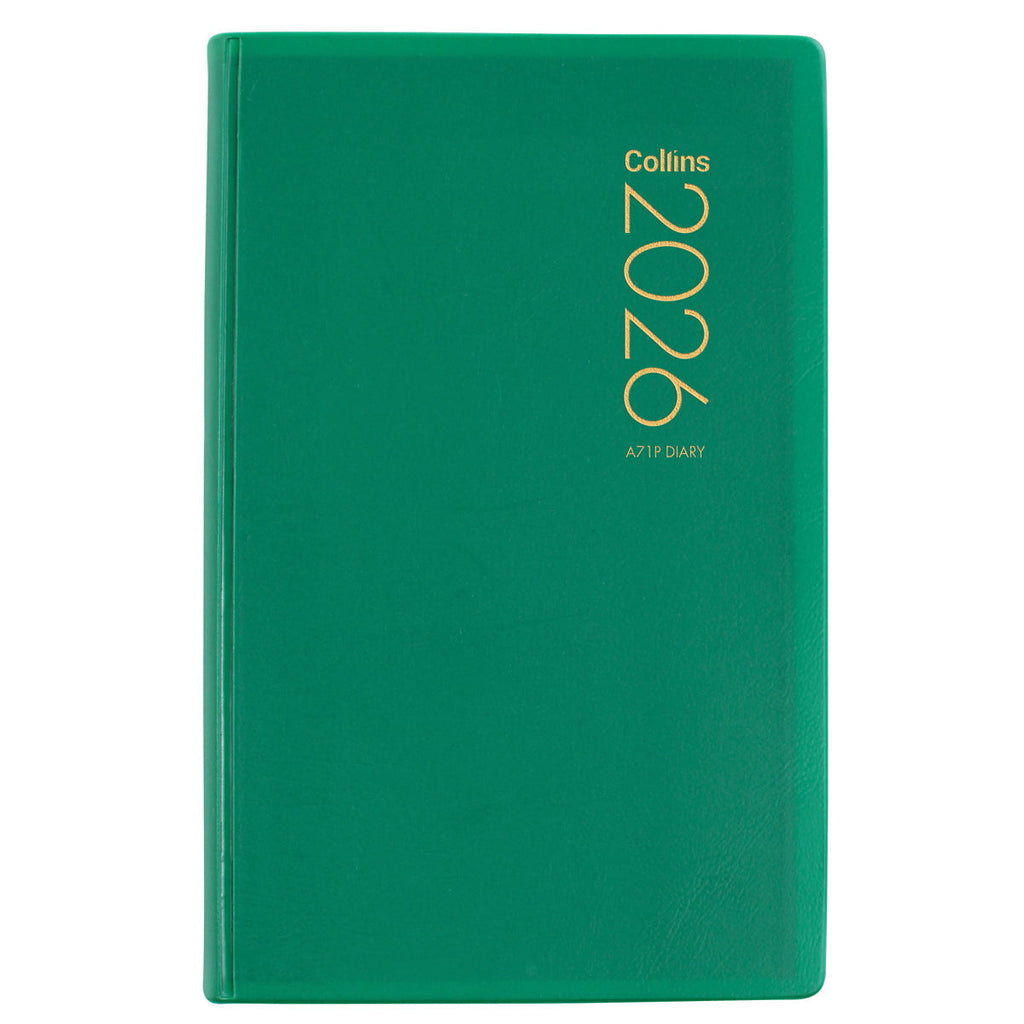 2026 Collins Pocket Diary A71P, Day Per Page, PVC Cover, Green, 74mm x ...