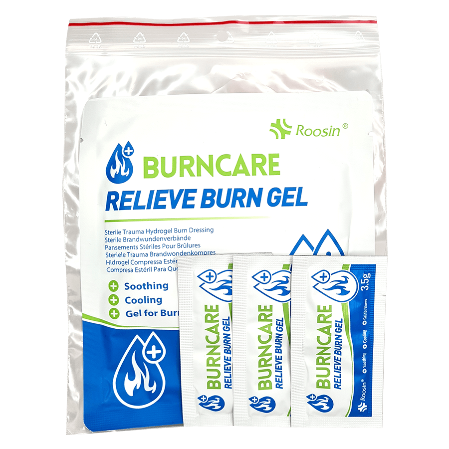 Handy Pack of Basic Burn Injury Relief Items - 1 x 10x10cm Burn Dressi ...