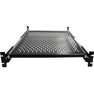 2U Adjustable Mounting Depth Vented Sliding Rack Mount Shelf 50lbs / 2 ...