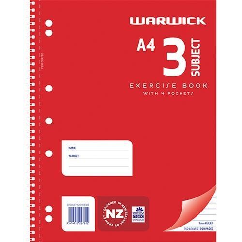 3 Subject A4 Exercise Book | Exercise Books — Discount Office