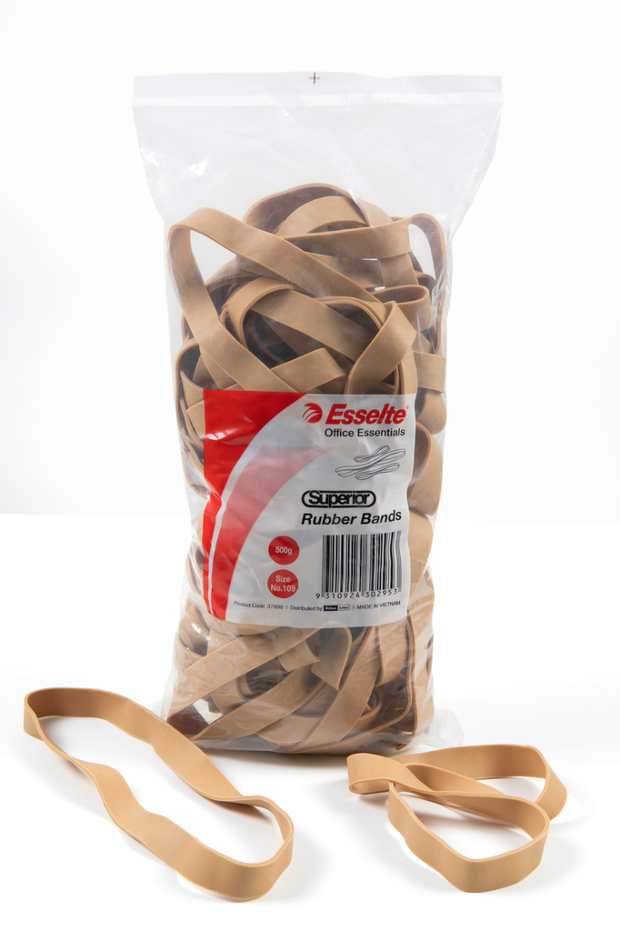 Esselte Superior Rubber Band No. 109, 215mm x 15mm x 500gm | Desktop ...