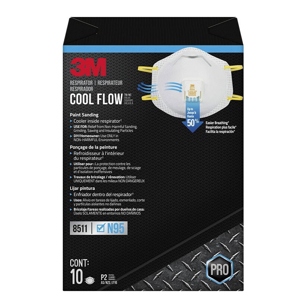 3M Paint and Sanding Valved Respirator 8511P10-DC-PS, Pack of 10 | 3M ...