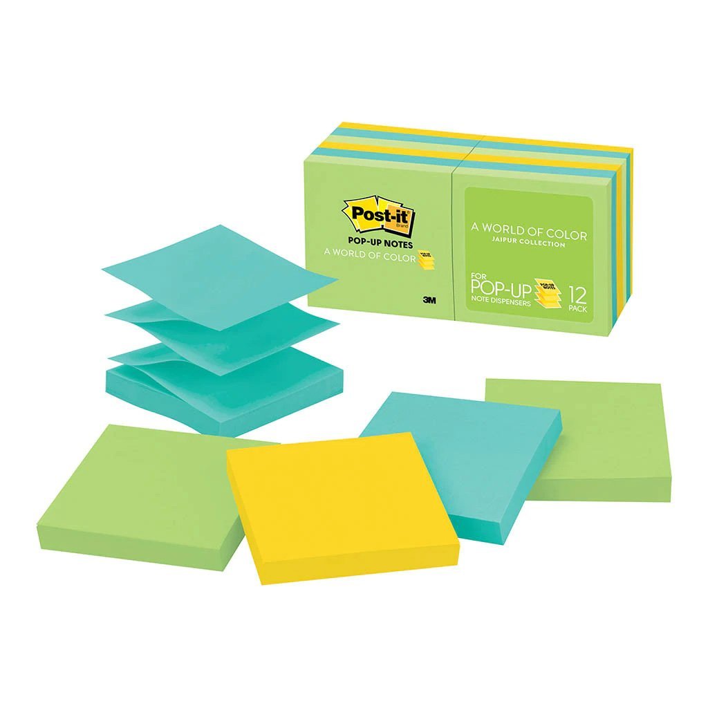 3M Sticky Pop Up Post It Note Refill 76 x 76mm - 12's Pack (R330-AU ...