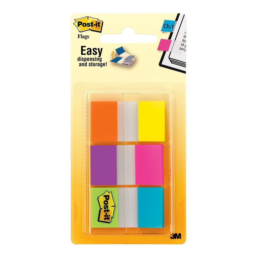 3M Sticky Post It Flags Assorted Colours 24 x 43mm (680-EG-ALT ...