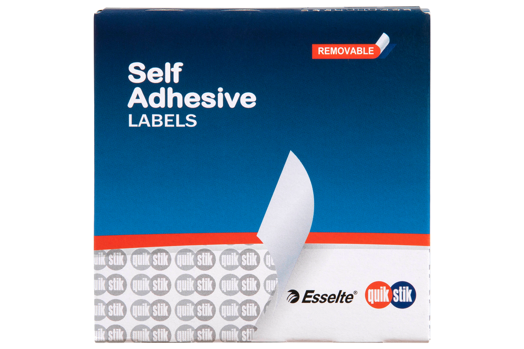 Quikstik Black Circular Labels 14mm | Labels & Tags — Discount Office