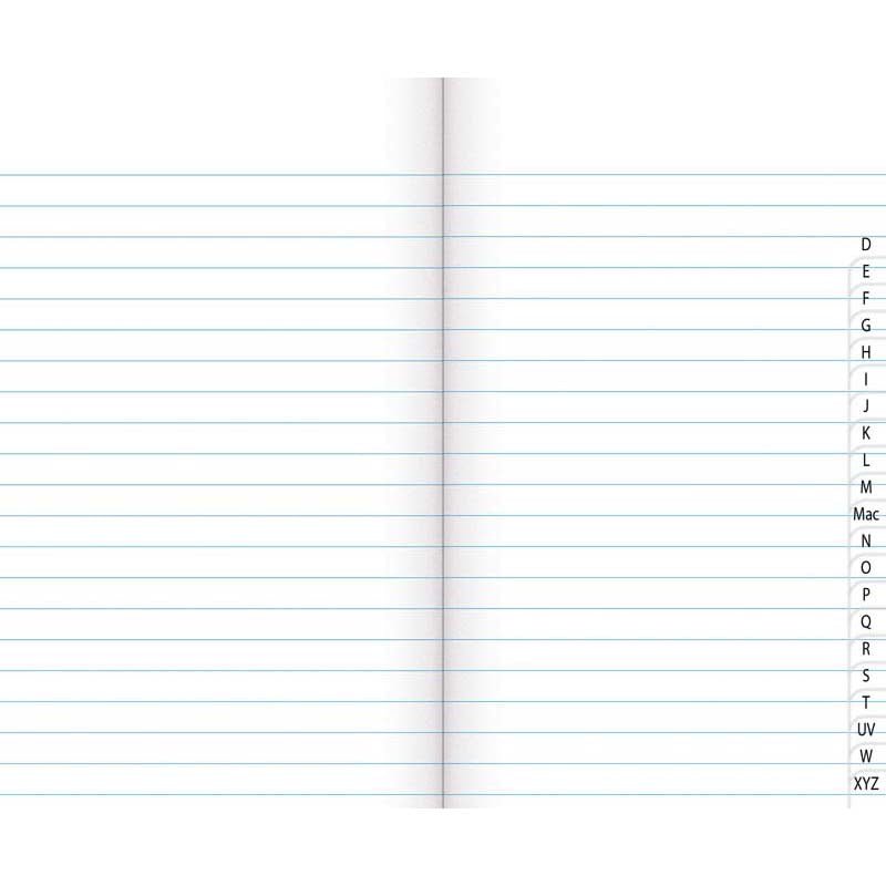 5B1 Warwick Indexed Notebook | Address & Index Books — Discount Office