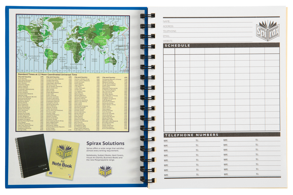 Spirax 511 Blue Hard Cover 225mm x 175mm 200 pages Notebook x 5's pack ...