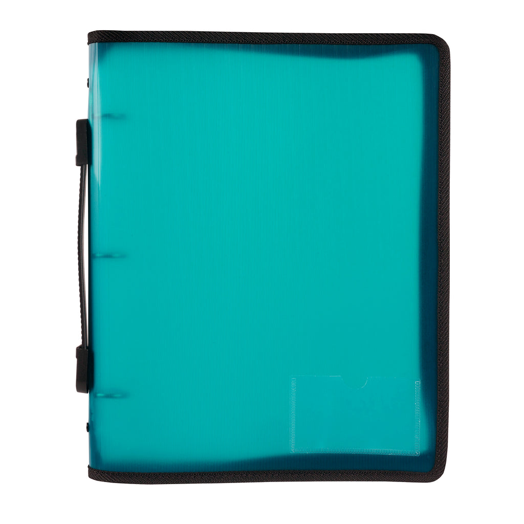 Marbig Zipper Binder With Handle, 3 O Ring, 25mm, Teal | Marbig ...