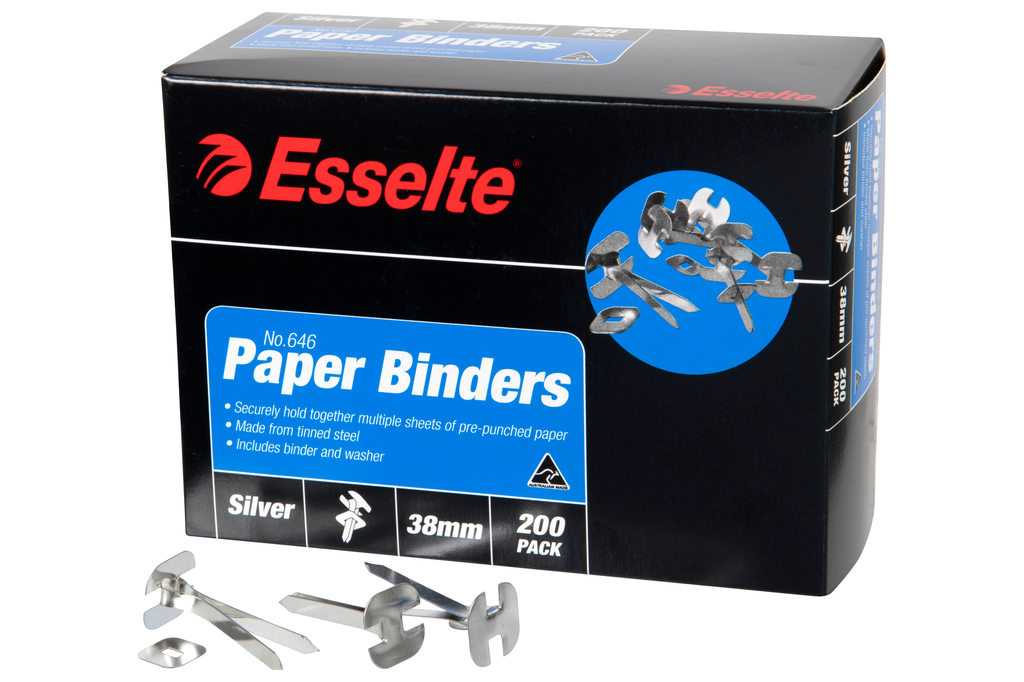 Silver Paper Fastener / Binder 38mm x 200 | Clips, Pins & Fasteners ...