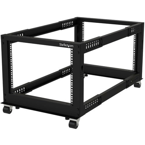 8U 19in Open Frame Server Rack - Compact 4 Post Adjustable Depth (22-4 ...