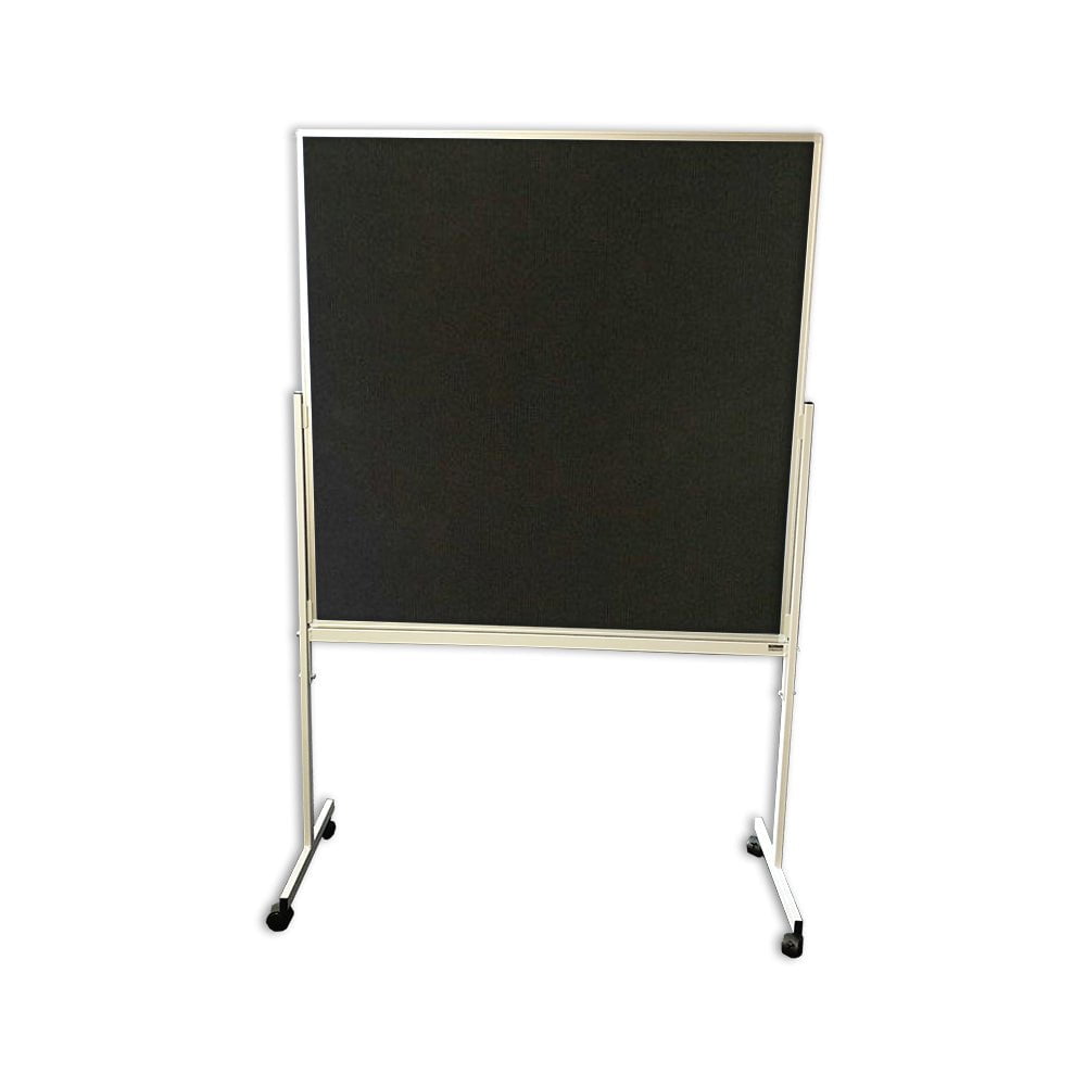 900mm High Double Sided Pinboard with Brushed Nylon Fabric on Stand wi ...