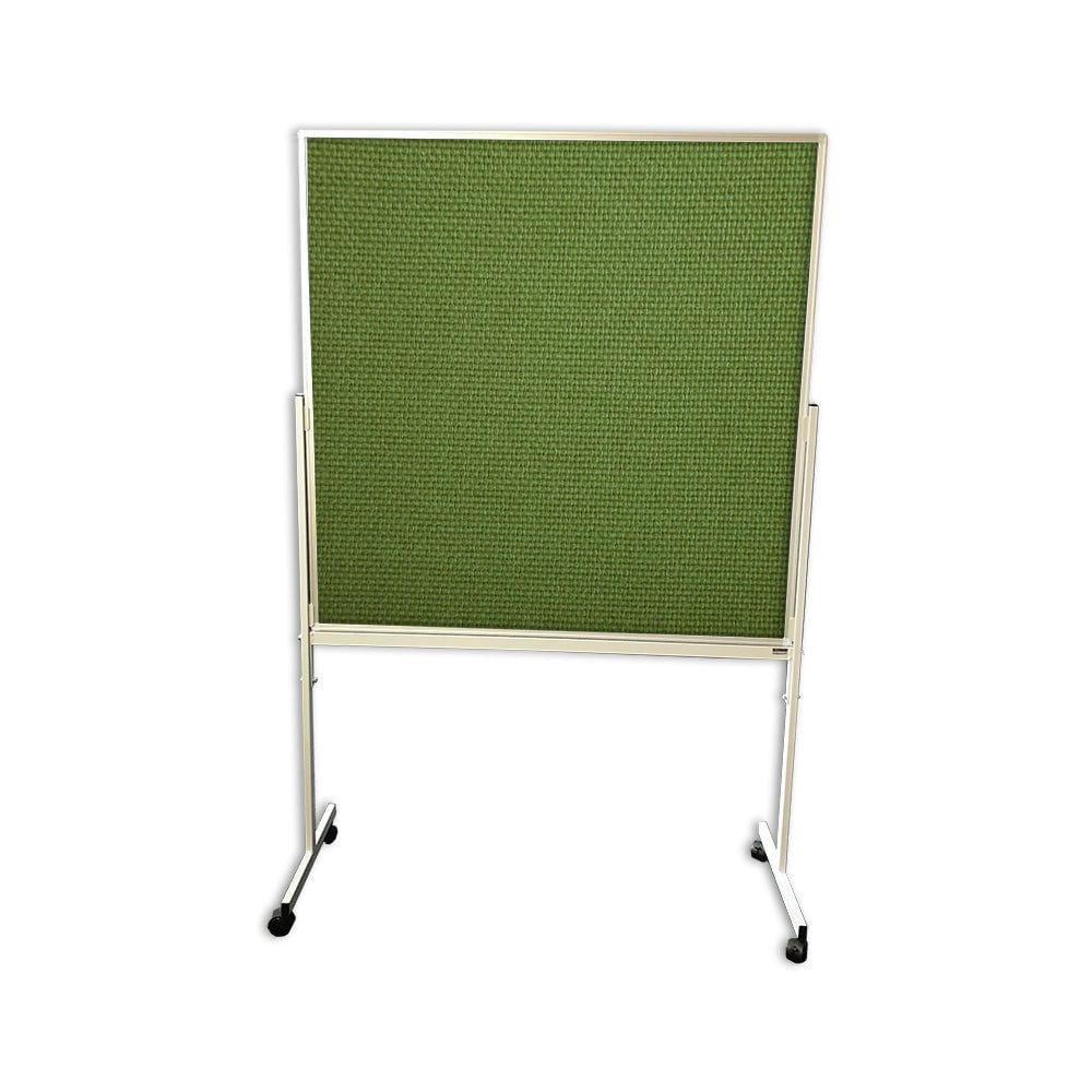 900mm High Double Sided Pinboard with Standard Fabric on Stand with Wh ...
