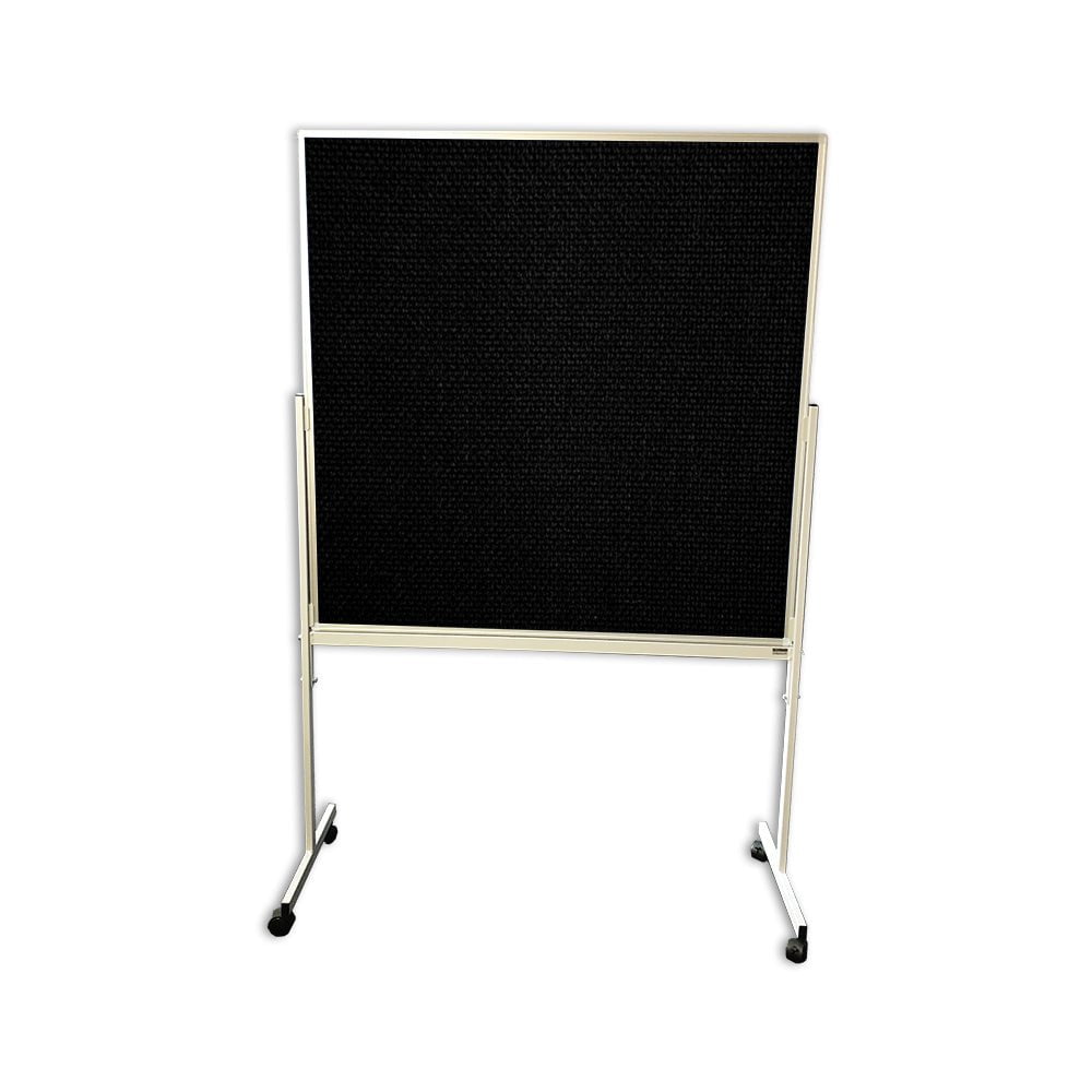 900mm High Double Sided Pinboard with Standard Fabric on Stand with Wh ...
