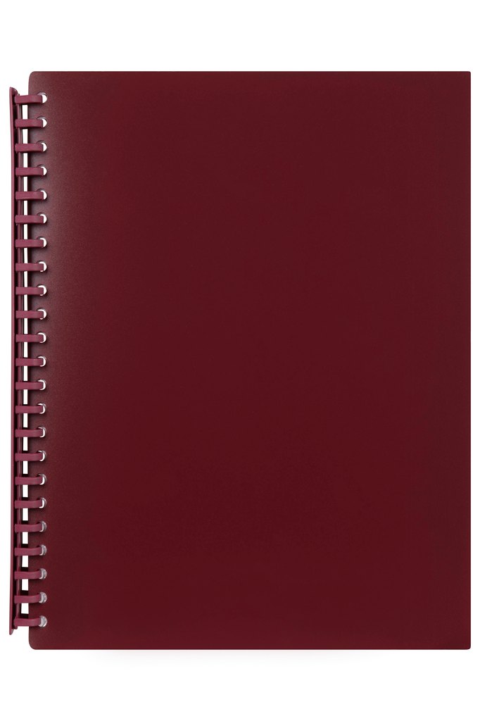 Marbig A4 Refillable Display Book 20 pocket Maroon | Display Books ...