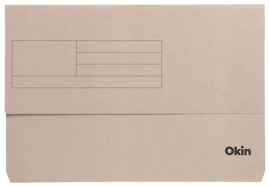 Okin Foolscap Document Wallet Grey | Document Wallets — Discount Office