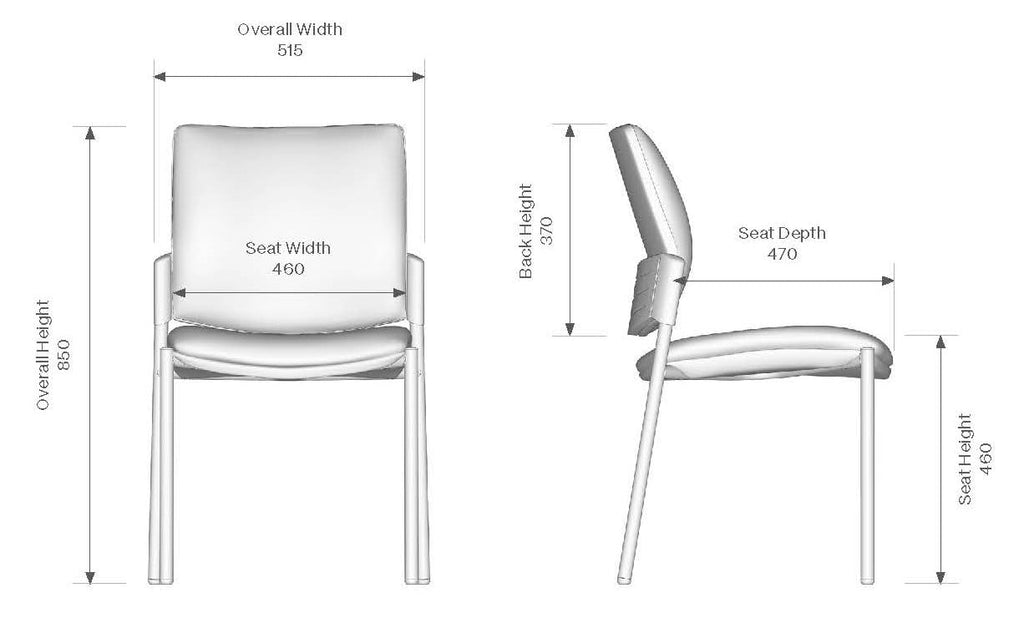 Knight's Vision Mesh Express Chair, Black Frame, Black Seat | Knight ...