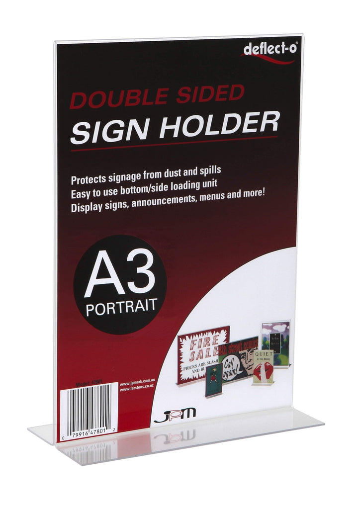 A3 Menu & Sign Holder Double Sided, Portrait | Brochure & Menu Holders ...
