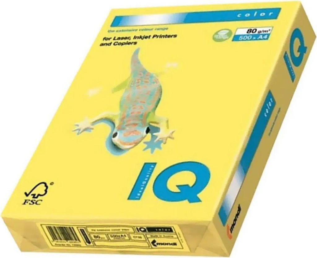 A4 80gsm IQ Intense Colour Paper, Canary Yellow x 500's Pack | Newest ...