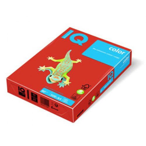 A4 80gsm IQ Intense Colour Paper, Coral Red x 500's Pack | Newest ...