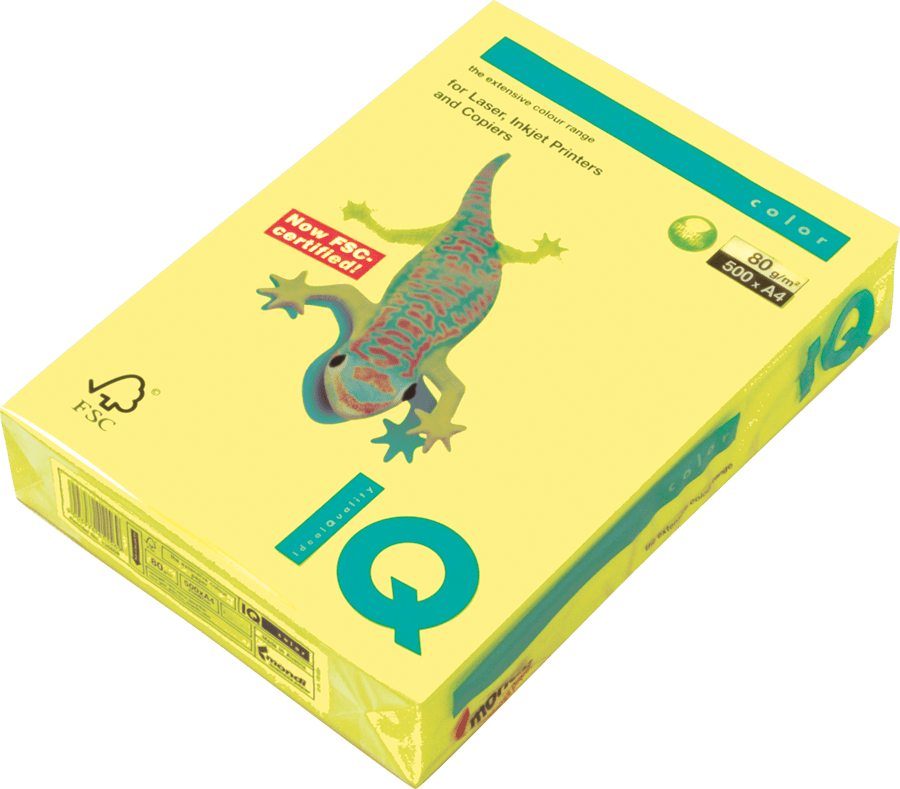 A4 80gsm IQ Intense Colour Paper, Yellow x 500's Pack | Newest Products ...