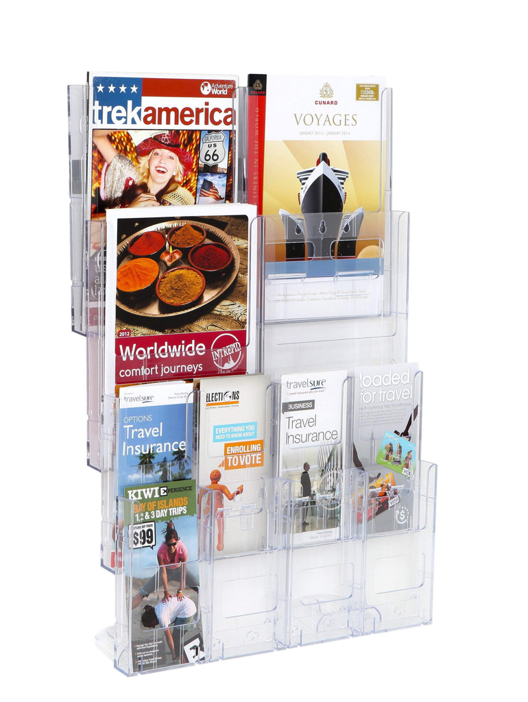 A4 + DL Wall Mount Brochure Holder 4 x A4 + 8 x DL | Brochure & Menu ...
