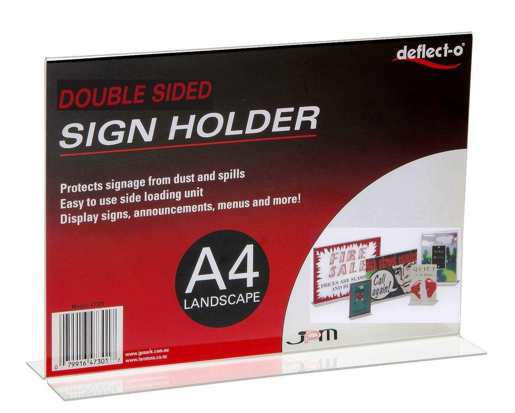 A4 Menu / Sign Holder Double Sided Landscape | Brochure & Menu Holders ...