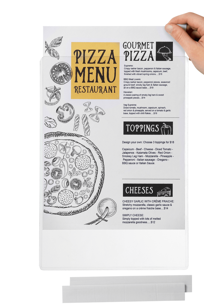 A4 Slide-In Wall Mountable Document / Menu Protector | Brochure & Menu ...