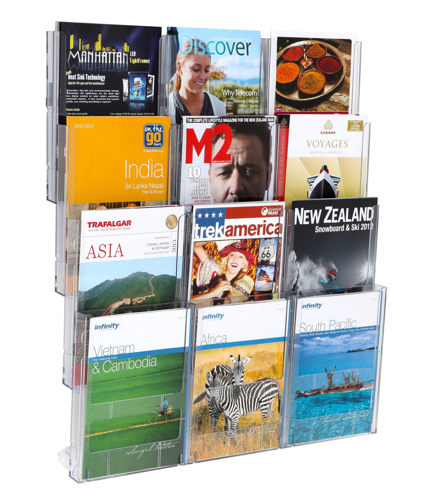 A4 Wall Mount Brochure Holder 12 x A4 | Brochure & Menu Holders ...