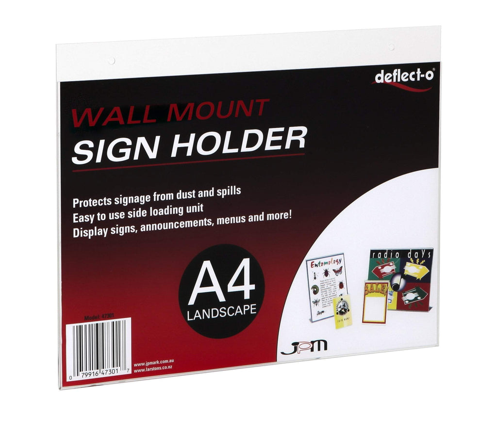 A4 Wall Sign / Menu Holder - Landscape | Brochure & Menu Holders ...