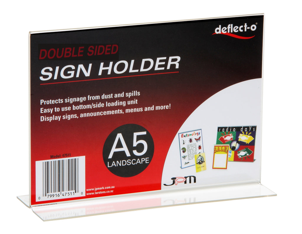 A5 Menu /Sign Holder Double Sided Landscape | Brochure & Menu Holders ...