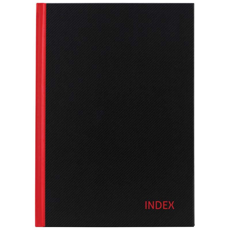A5 Red & Black Indexed Book | Address & Index Books — Discount Office