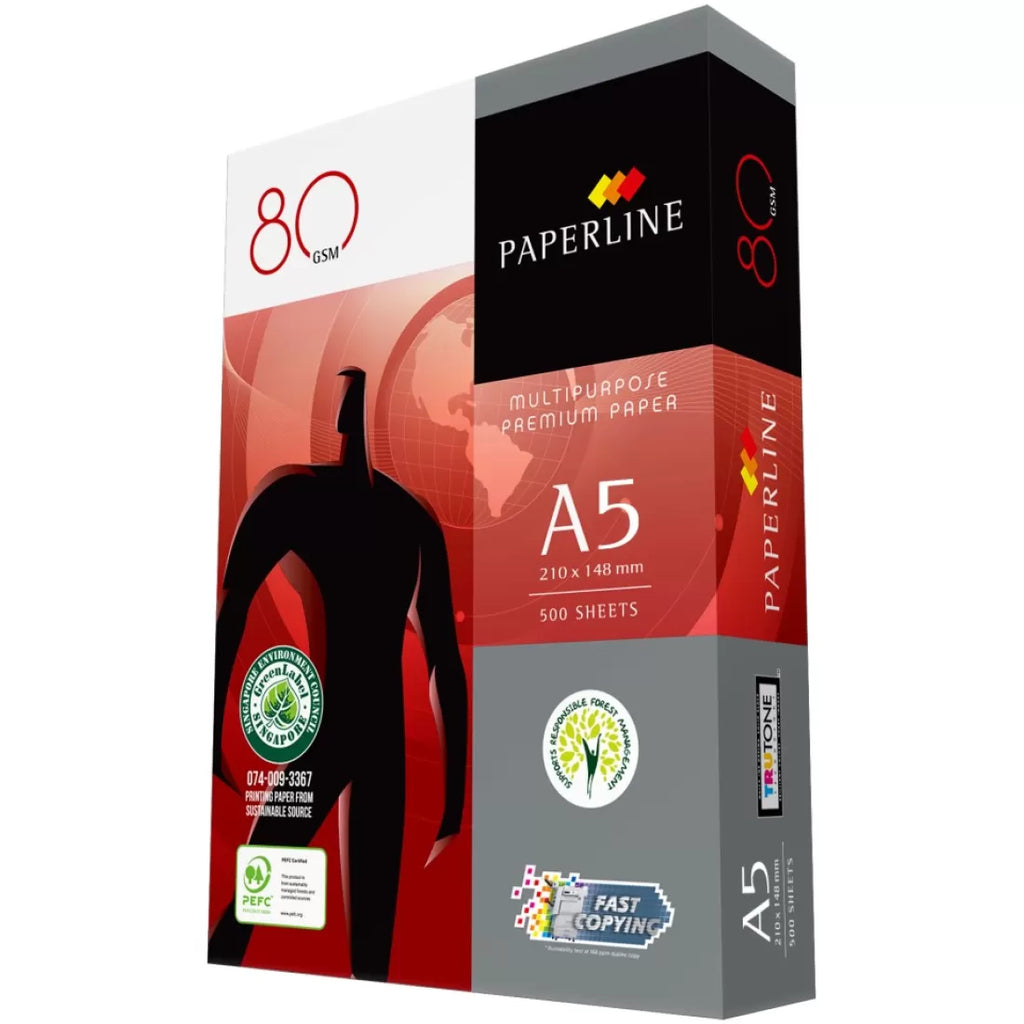 A5 White 80gsm Paperline Carbon Neutral Copy Paper, 210mm x 148mm x 50 ...